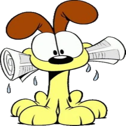 Odie with Newspaper (FREE!) (Read Desc.)