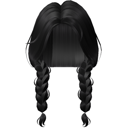 Braids with Side Part in Black | Roblox Item - Rolimon's
