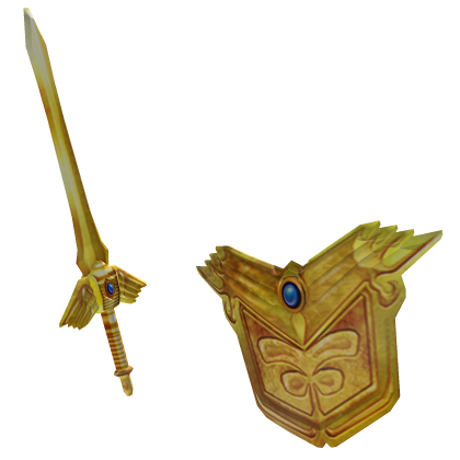 Epic Golden Sword and Shield | Roblox Item - Rolimon's