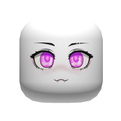 🧛Pink Anime Vampire Face - White Skin Tone | Roblox Item - Rolimon's