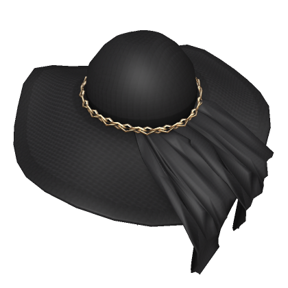 Wide Sun Hat (Black) | Roblox Item - Rolimon's