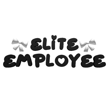 ELITE EMPLOYEE text in black/white ♡ | Roblox Item - Rolimon's