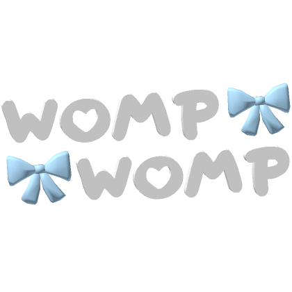 WOMP WOMP text in white/blue ♡ | Roblox Item - Rolimon's