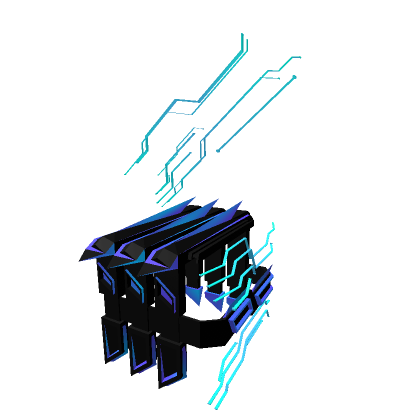 Cyber Shoulder Armor Blue-Purple (Left) | Roblox Item - Rolimon's