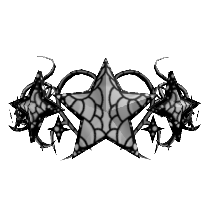 Black & White Butterfly Star Cyber Sigil Crown | Roblox Item - Rolimon's