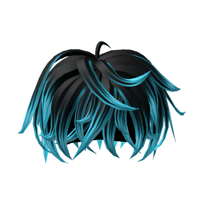 Messy Fluffy Edgar Stylish [Black To Blue] | Roblox Item - Rolimon's