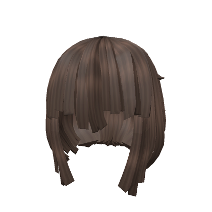 Uneven Messy Bob Cut Hair - Brown | Roblox Item - Rolimon's