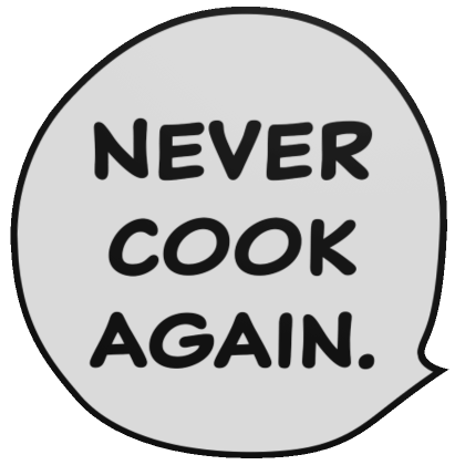 Never Cook Again Anime Bubble | Roblox Item - Rolimon's