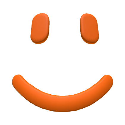Orange Smile Face (3D) | Roblox Item - Rolimon's