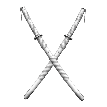 Dual Sheathed Back Katanas (White) | Roblox Item - Rolimon's