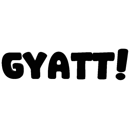 GYATT text in black | Roblox Item - Rolimon's