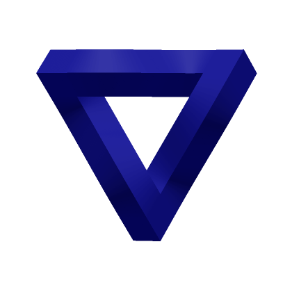 3D Dark Blue Impossible Triangle | Roblox Item - Rolimon's