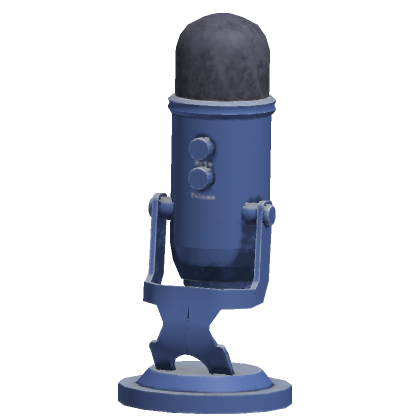 ASMR Blue Gamer Streaming Microphone Mic | Roblox Item - Rolimon's