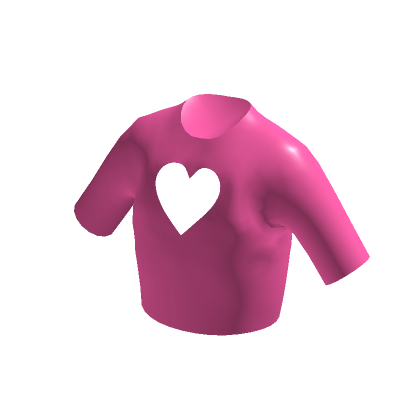 Fashionable Heart Tshirt Top in Hot Pink | Roblox Item - Rolimon's