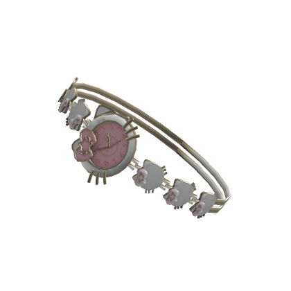 Cute Kawaii Kitty Watch in White (Right) | Roblox Item - Rolimon's