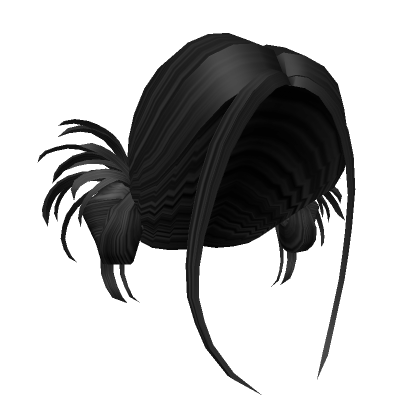Spiky Y2K Messy Double Buns (Black) | Roblox Item - Rolimon's