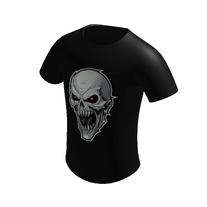 Shiny Demon Skeleton Skull Halloween T-Shirt | Roblox Item - Rolimon's