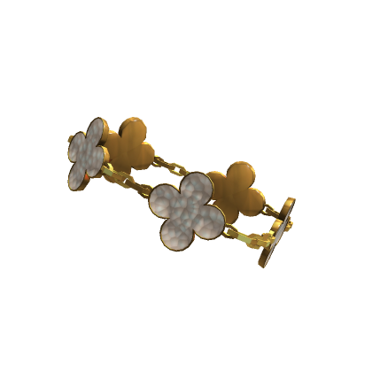 3.0 Clover Bracelet - White Pearl Gold | Roblox Item - Rolimon's