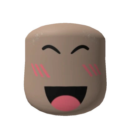 Super Super Happy sparkle cheeks face (beige) | Roblox Item - Rolimon's