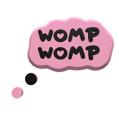 WOMP WOMP ♡ text (pink/black) | Roblox Item - Rolimon's