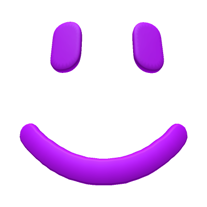 Purple Smile Face (3D) | Roblox Item - Rolimon's