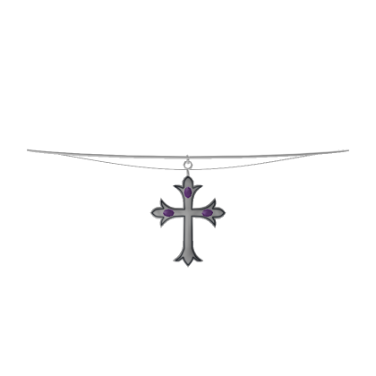White Jeweled Cross Circlet - Amethyst | Roblox Item - Rolimon's