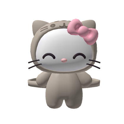 kawaii valentines gray cat plush backpack | Roblox Item - Rolimon's