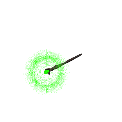 🎇Glowing Wizard Staff on Hand - Green | Roblox Item - Rolimon's