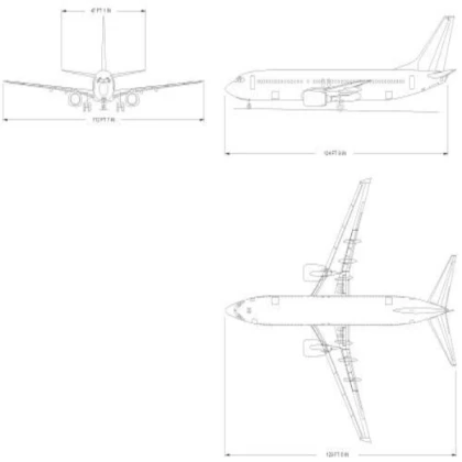 Boeing 737 blueprint