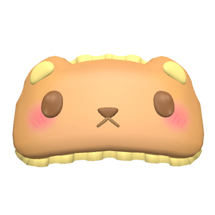 cute brown bear sleeping mask w yellow ruffles | Roblox Item - Rolimon's