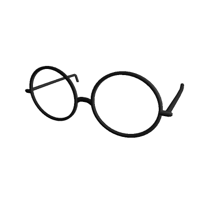 Black Circle Rimmed Glasses Frame - Dark | Roblox Item - Rolimon's
