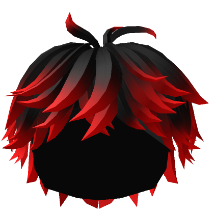Black and Red Messy Hair | Roblox Item - Rolimon's