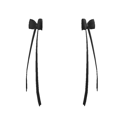 Cute Long Twin Black Bows | Roblox Item - Rolimon's