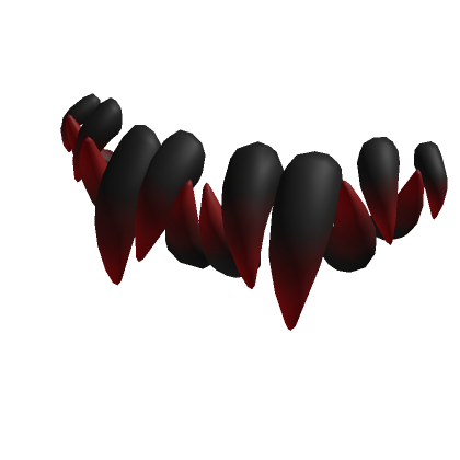 Sharp Teeth - Black Stained | Roblox Item - Rolimon's