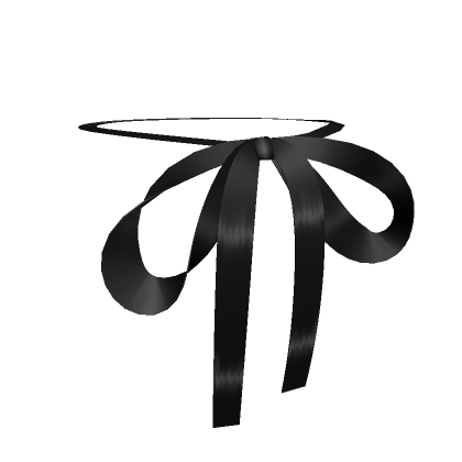 ɞ | (1.0) delicate black neck ribbon bow | Roblox Item - Rolimon's