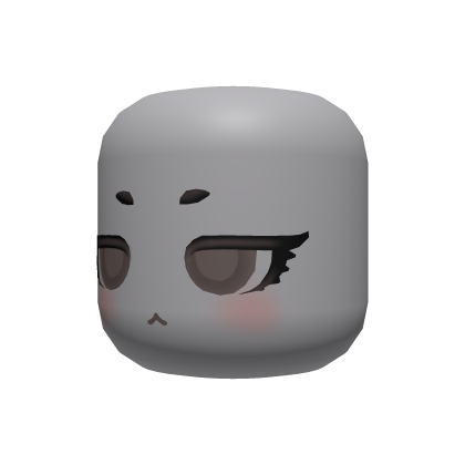 Animated Calm Chibi Face (Brown) - Roblox