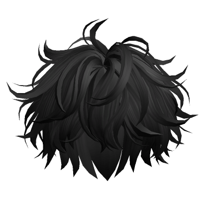 Rambut Anak Laki-laki Fluffy Hitam Berantakan - Roblox