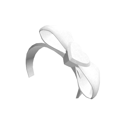 White Bow Headband With Cute Heart ♥ | Roblox Item - Rolimon's