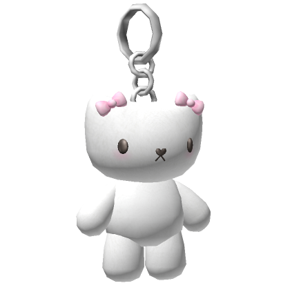 White & Pink Kawaii Cat Keychain (3.0) | Roblox Item - Rolimon's