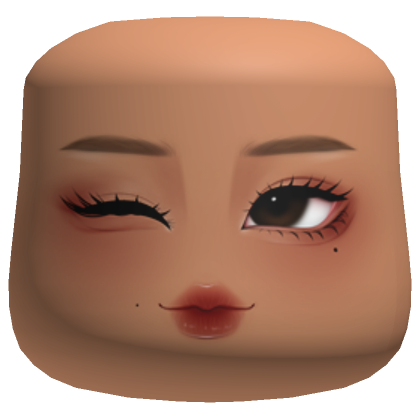 It Girl Glam Makeup Cheeks Head Nougat Skin Tone | Roblox Item - Rolimon's