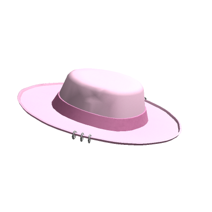 [V3] Pink Pierced Wide Brim Hat | Roblox Item - Rolimon's