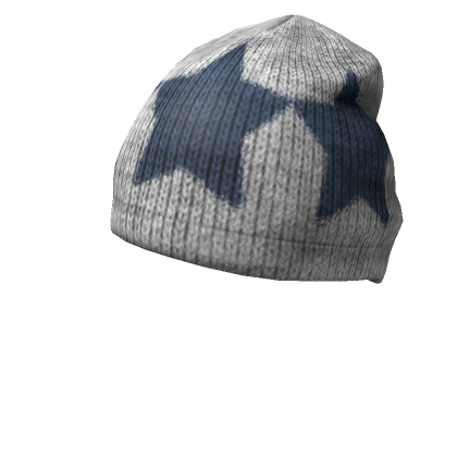 STAR KNIT BEANIE -- WHITE / BLUE | Roblox Item - Rolimon's