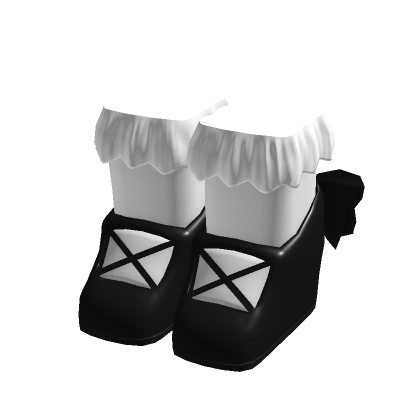 Black Magical Shoes / Ruffled Socks's Code & Price - RblxTrade