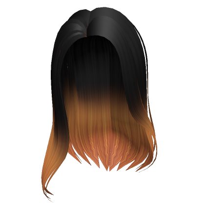 Popular Girl Black & Orange Hair | Roblox Item - Rolimon's