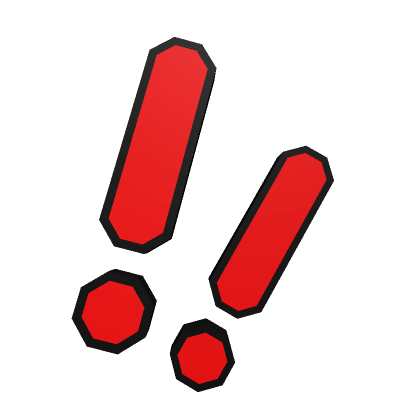 Anime !! Exclamation Marks on Face | Roblox Item - Rolimon's