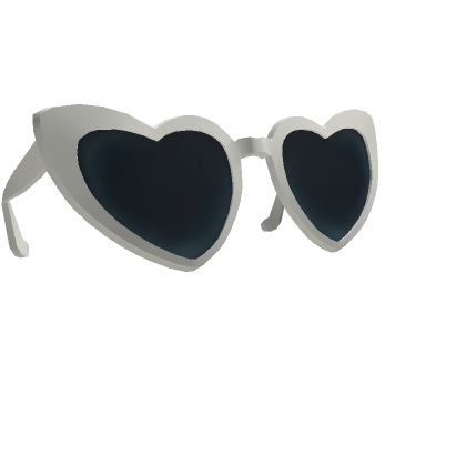 Y2K Heart Glasses on Head - White's Code & Price - RblxTrade