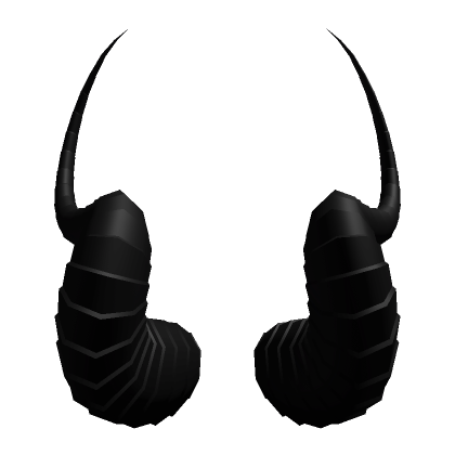 Curled Pinser Dragon Horns Black | Roblox Item - Rolimon's