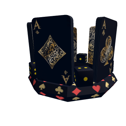 gold and black cards and dice crown | Roblox Item - Rolimon's