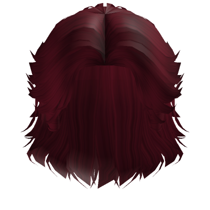 Layered Messy Mullet in Dark Red | Roblox Item - Rolimon's