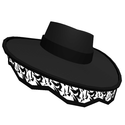 Wide Brim Black Lace Hat | Roblox Item - Rolimon's